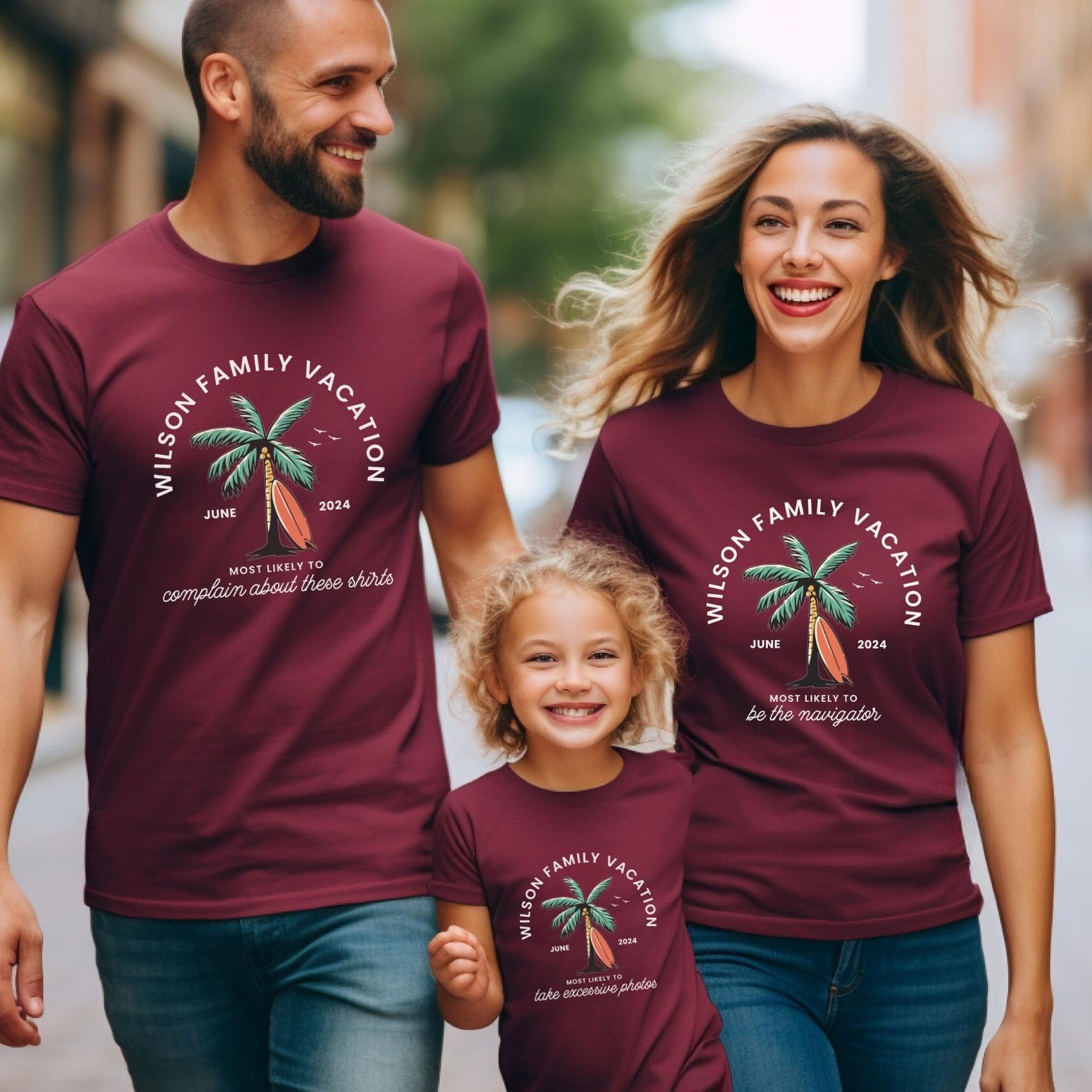 Custom Family Vacation Superlatives Matching Beach Most Likely to Trip ...