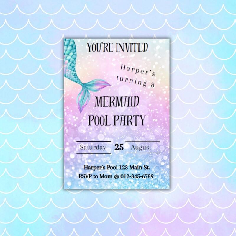 Mermaid Pool Party - Etsy