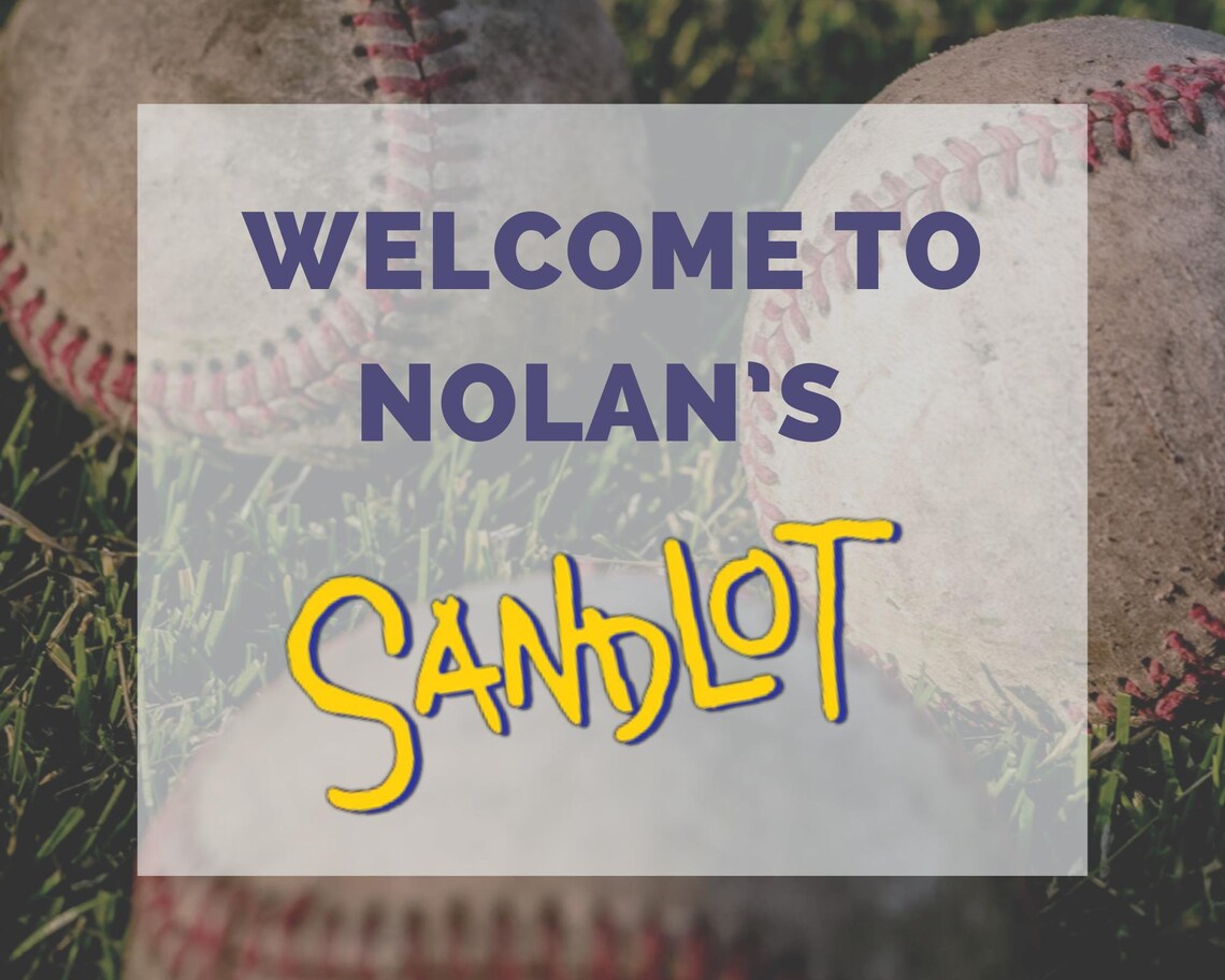 Sandlot Baseball Birthday Party Signs: Welcome, Concession, Autograph ...