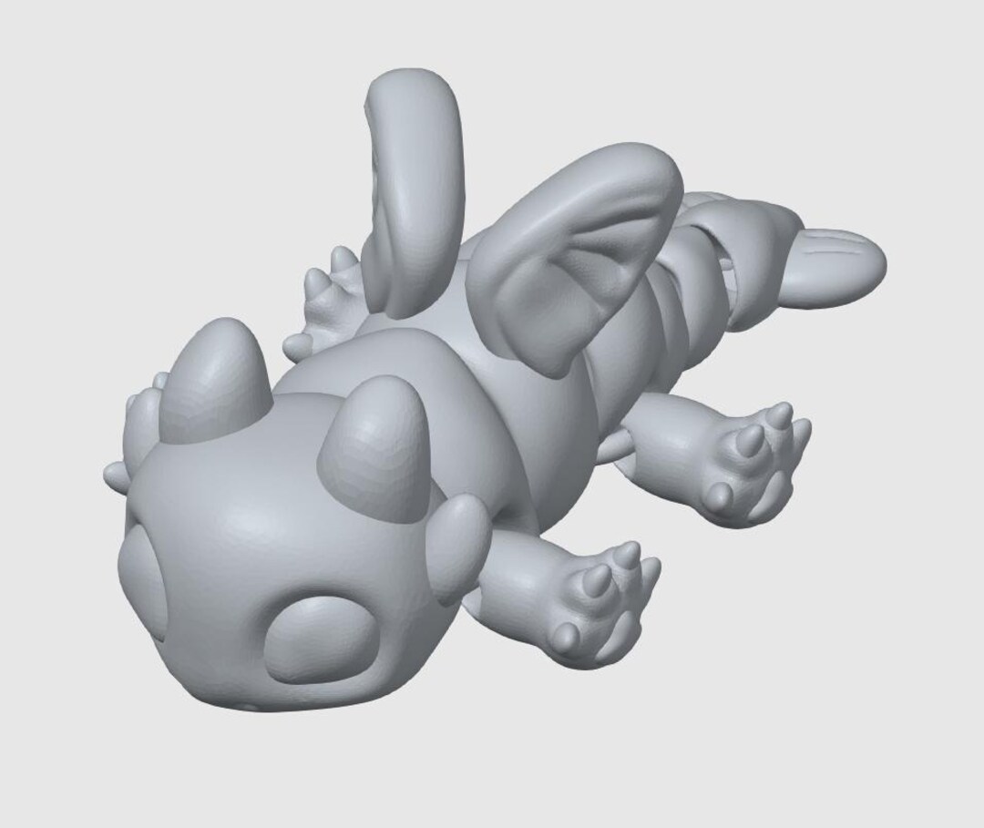Articulated Mini Dragon STL File, Flexi 3D Print Toy (digital Download ...