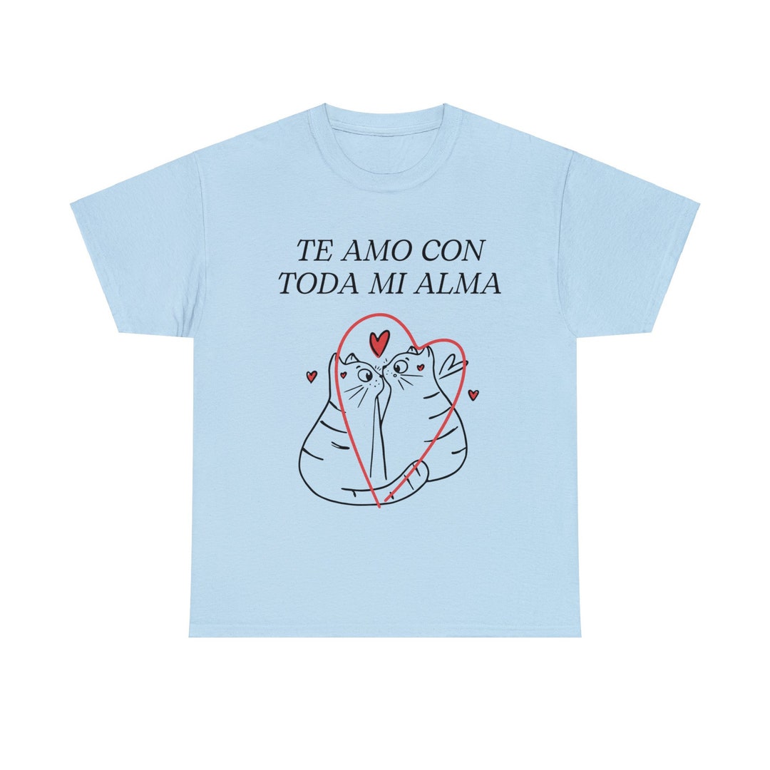 Te Amo Shirt With Cute Cats - Etsy