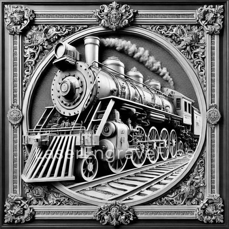 Digital Download 3d Framed Train Svg Files - Laser Cut File for ...