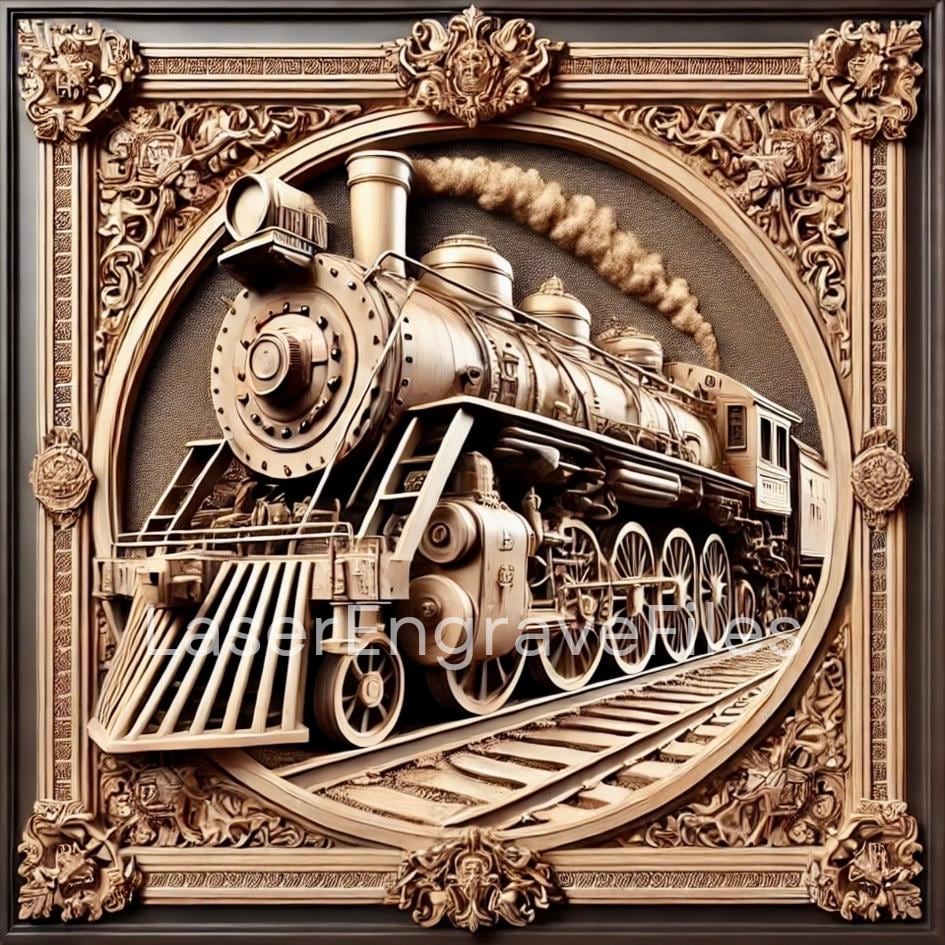 Digital Download 3d Framed Train Svg Files - Laser Cut File for ...