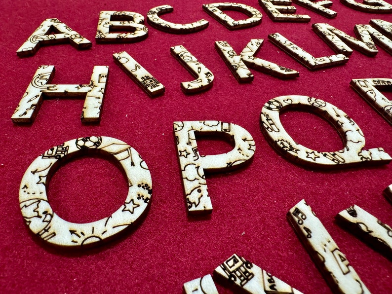 Laser Cut Alphabet Blocks File: Wood Engraving, SVG XCS (digital ...