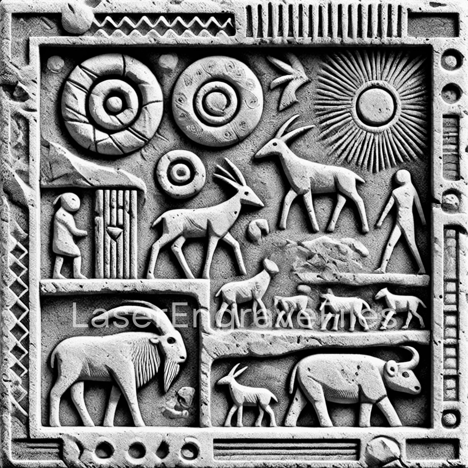 Digital Download 3D Ancient Aztec Svg Files - Digital Art Laser Cut ...