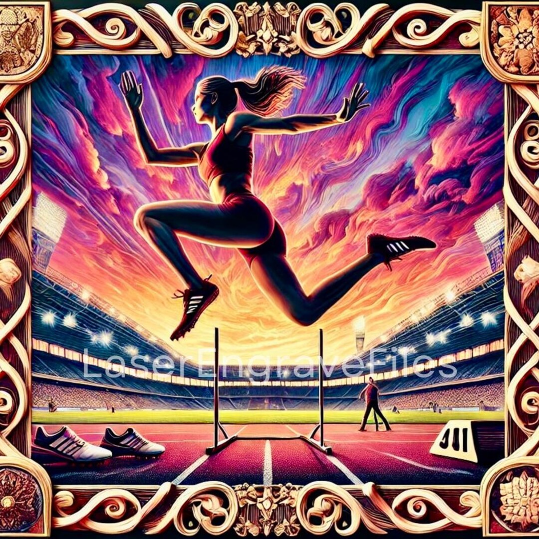 Digital Download Laser Cut File Png Files - 3D Running Track and Field ...