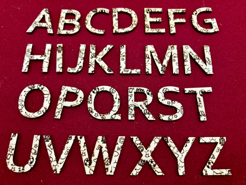 Laser Cut Alphabet Blocks File: Wood Engraving, SVG XCS (digital ...