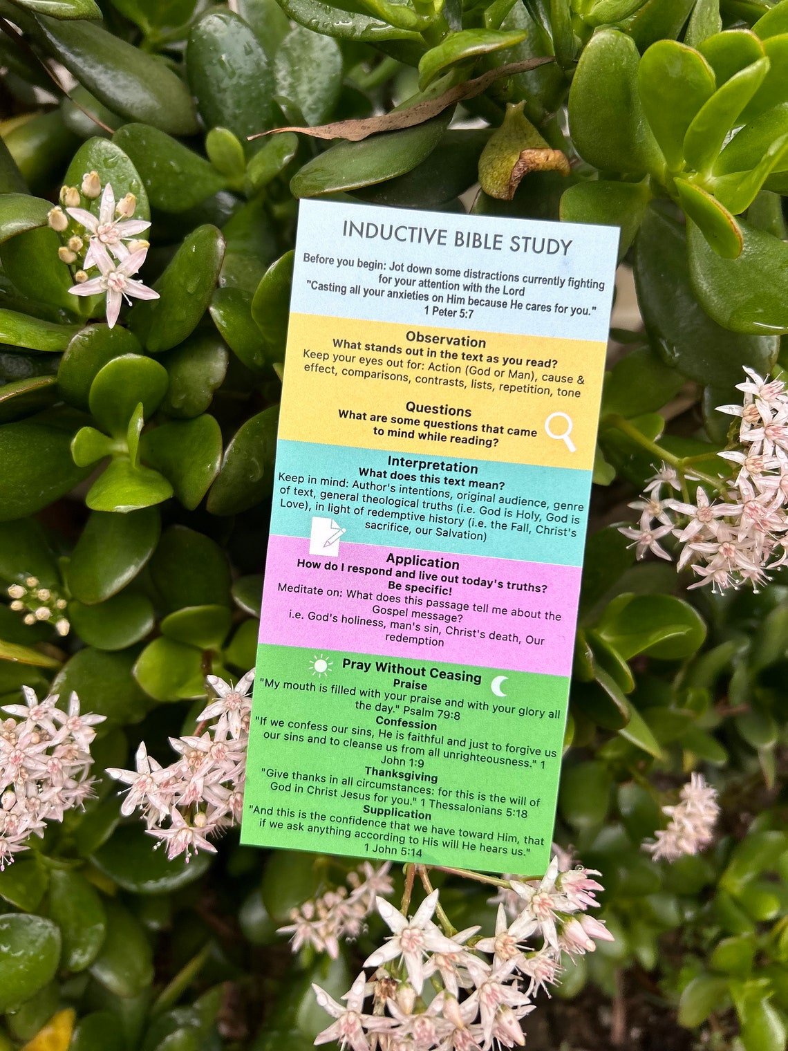 Inductive Bible Study Bookmark - Etsy