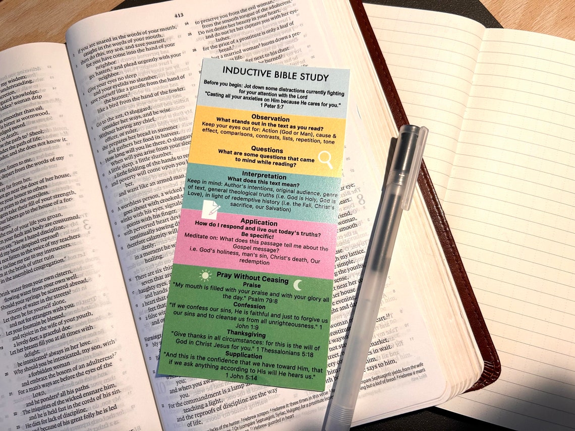 Inductive Bible Study Bookmark - Etsy