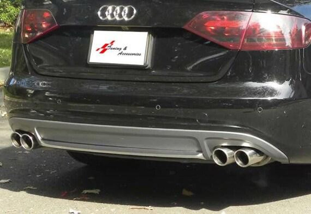 For Audi A4 B8 Rear Diffuser Spoiler Rear Bumper Diffuser Body Kit ...
