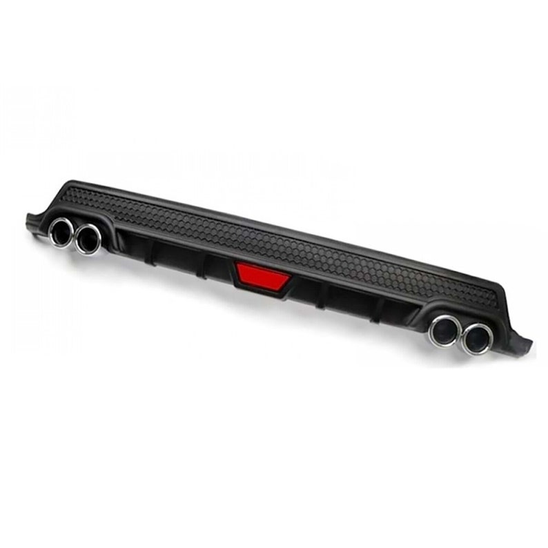 For Vw Jetta Mk6 Rear Diffuser Black or Gray 4 Chrome Exhaust View Rear ...