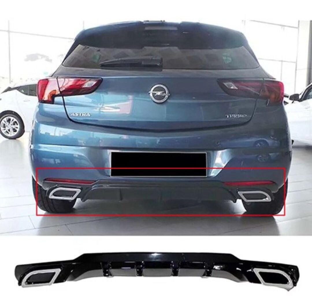 For Opel Astra K Sport Rear Diffuser Spoiler Rear Bumper Diffuser Body ...