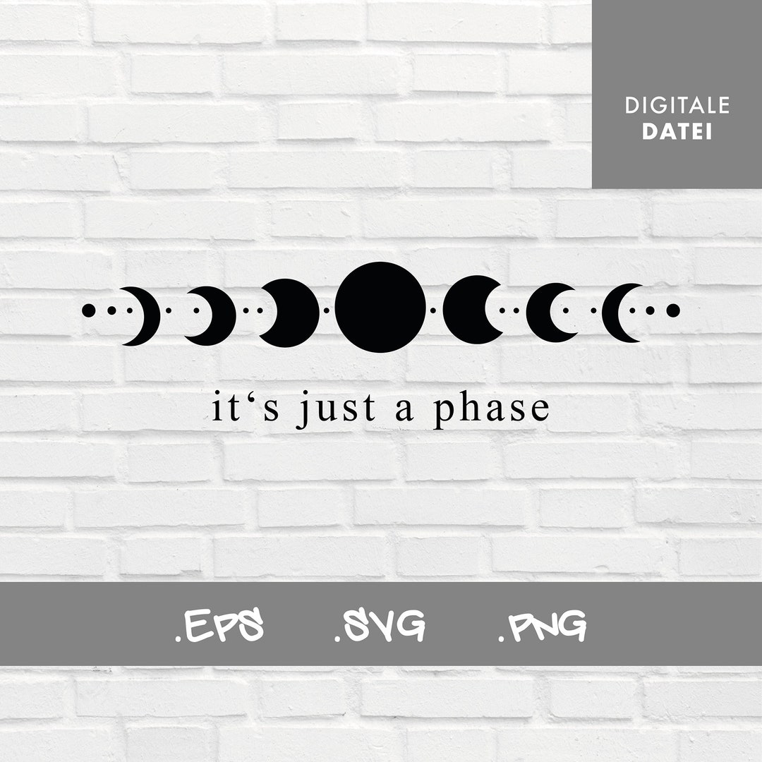 Plotter File Moon Phase / File Moon Phase / Vector Graphic Moon Phase ...