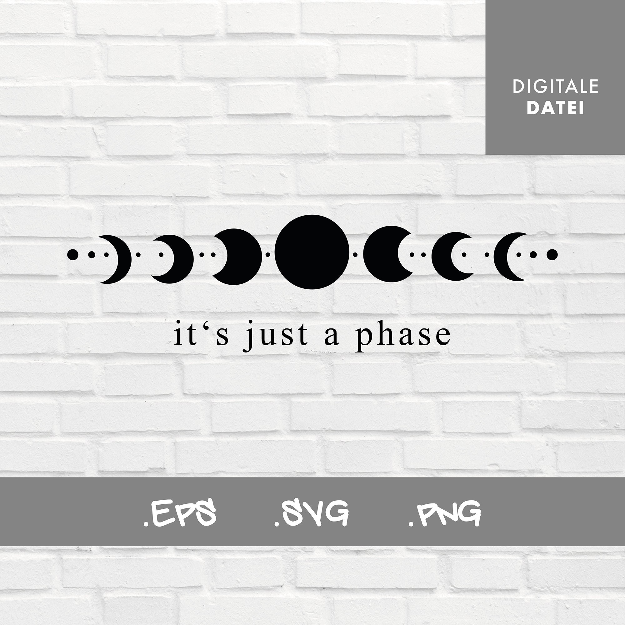 Plotter File Moon Phase / File Moon Phase / Vector Graphic Moon Phase ...