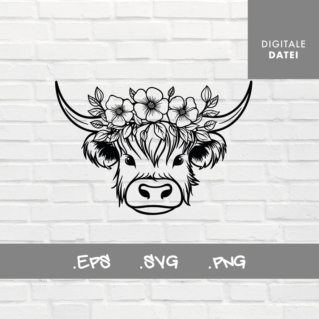 Plotter File Highland Cow / File Highland Cow / Vector File Highland ...