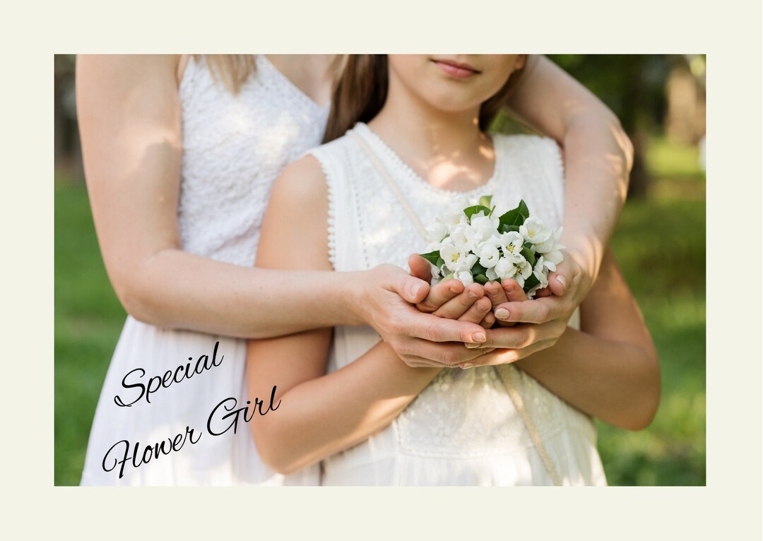 Flower Girl Proposal Card, Digital Templates, Modern, Simplistic, Thank ...