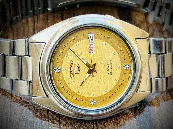 100% Genuine Seiko 5 Automatic 21 Jewels 2/Tone Dial … - Gem