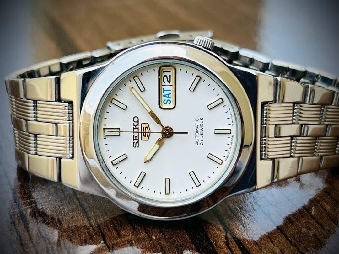 100% Genuine Seiko 5 Automatic Clean Dial 21 Jewels 35mm 7s26-01v0 Made ...