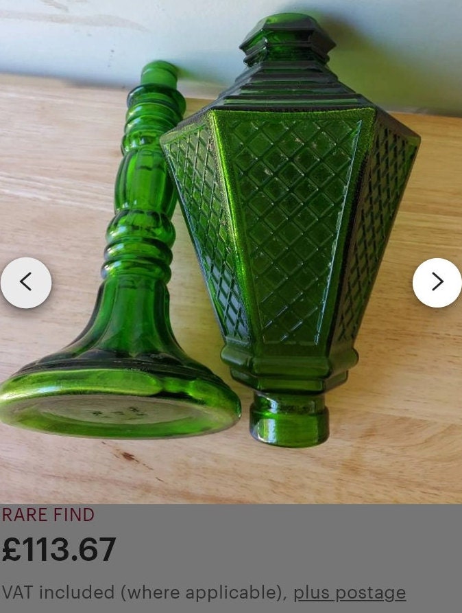 Glass Lamp Post green 1970s - Etsy