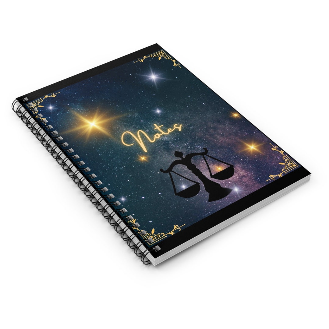 Celestial Journals Astrological Spiral Bound Ruled Line Notebooks ...