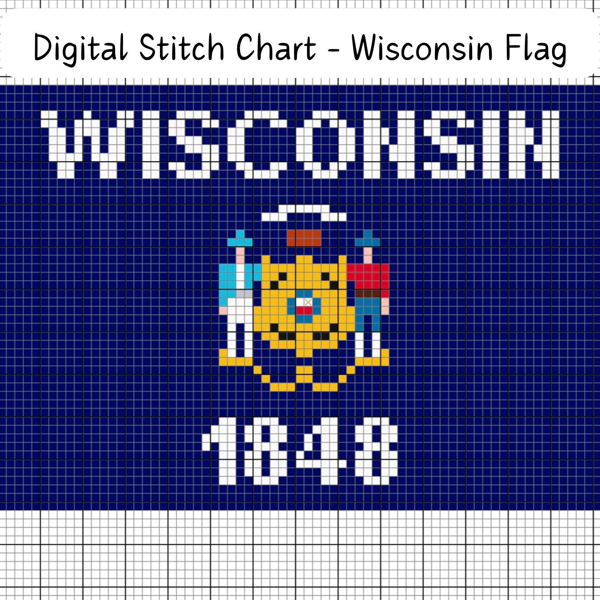 Wisconsin Flag Stitch Chart Digital Download - Etsy