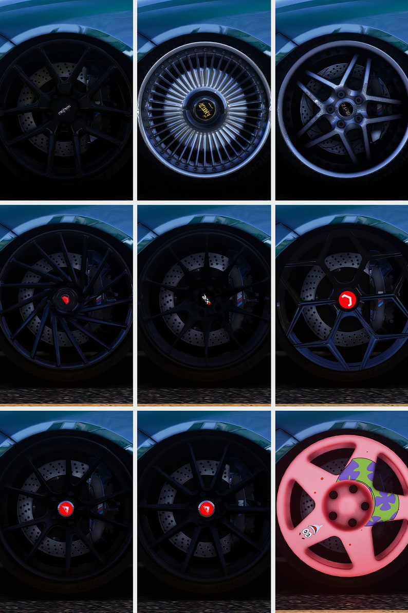 GTA V Wheels Pack: 1000+ Custom Rims | Fivem Ready | High Quality | 4 ...