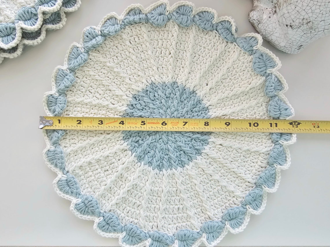 Farmhouse Placemats With Leaf Edge Set of 4/ Shabby Chic Placemats ...