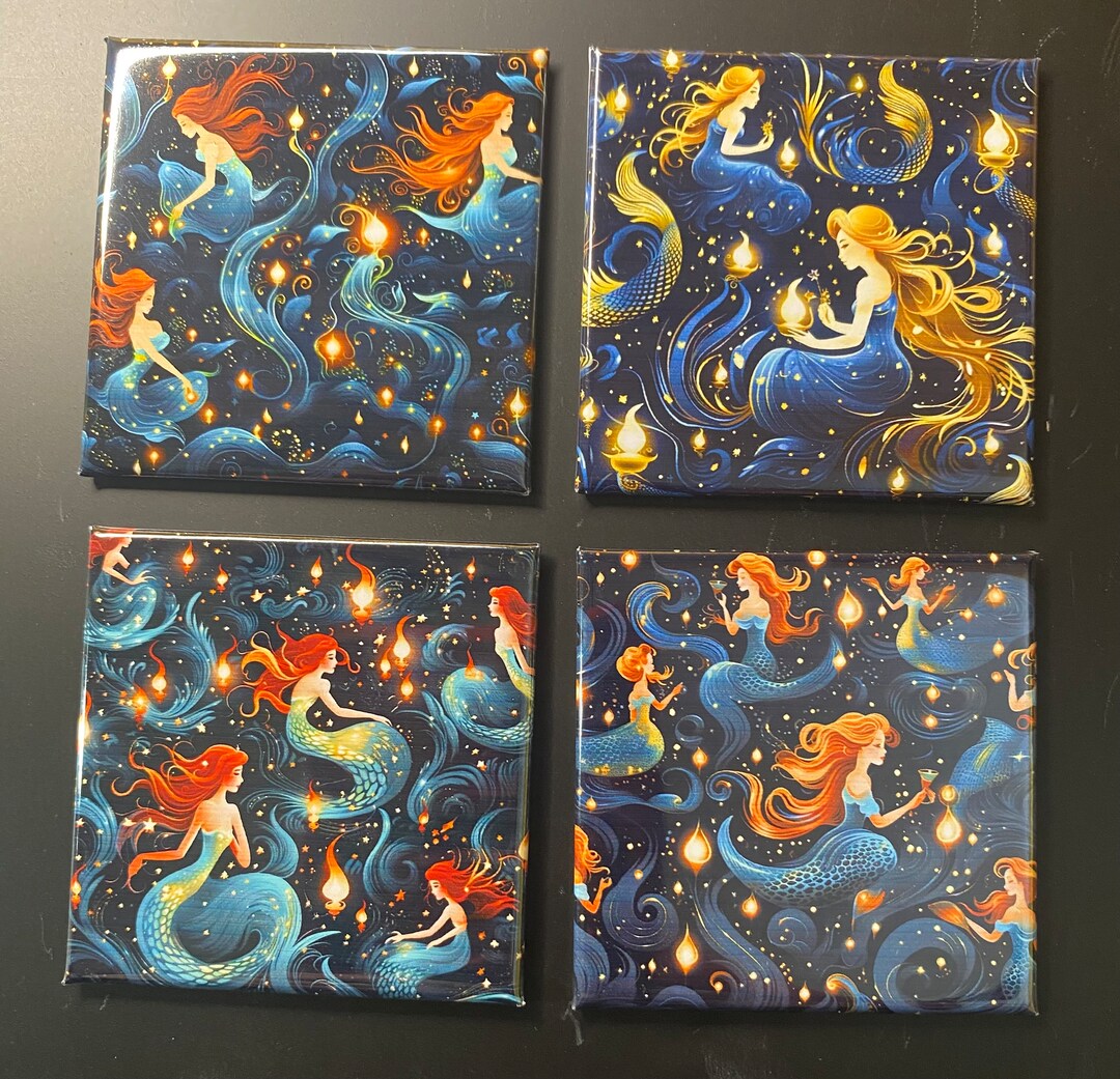 Mermaid Magnet, Sea Life, Ocean, Refrigerator Magnet - Etsy