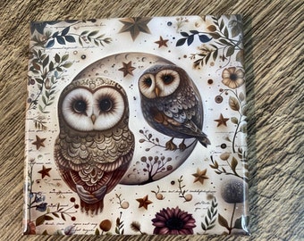 Custom Fridge Magnets, Owl Magnet Perfect for Organizing Notes. Photo ...