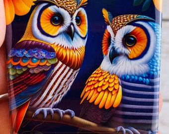 Custom Fridge Magnets, Owl Magnet Perfect for Organizing Notes. Photo ...