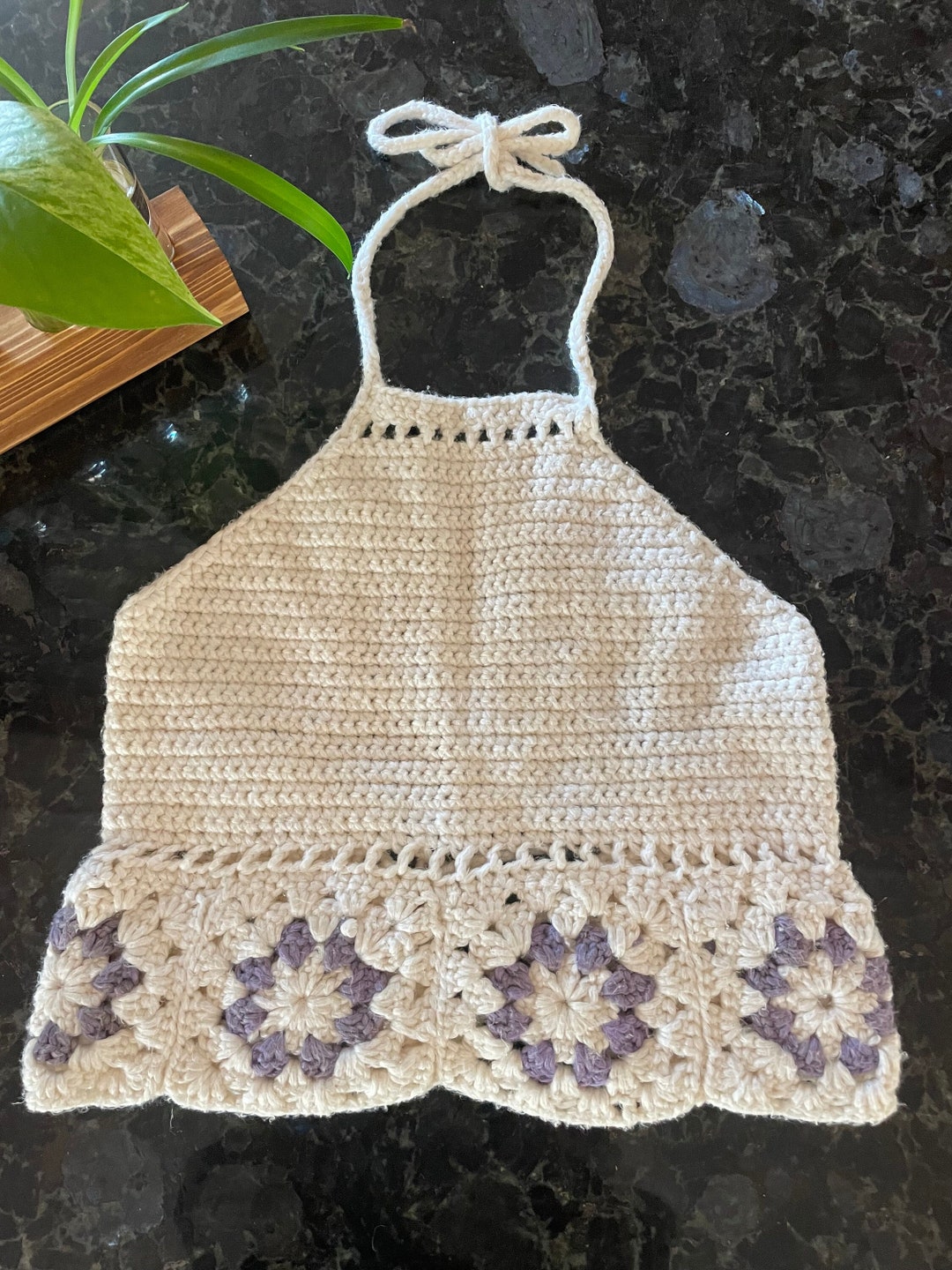 Cream Colored Crochet Boho Halter Top - Etsy