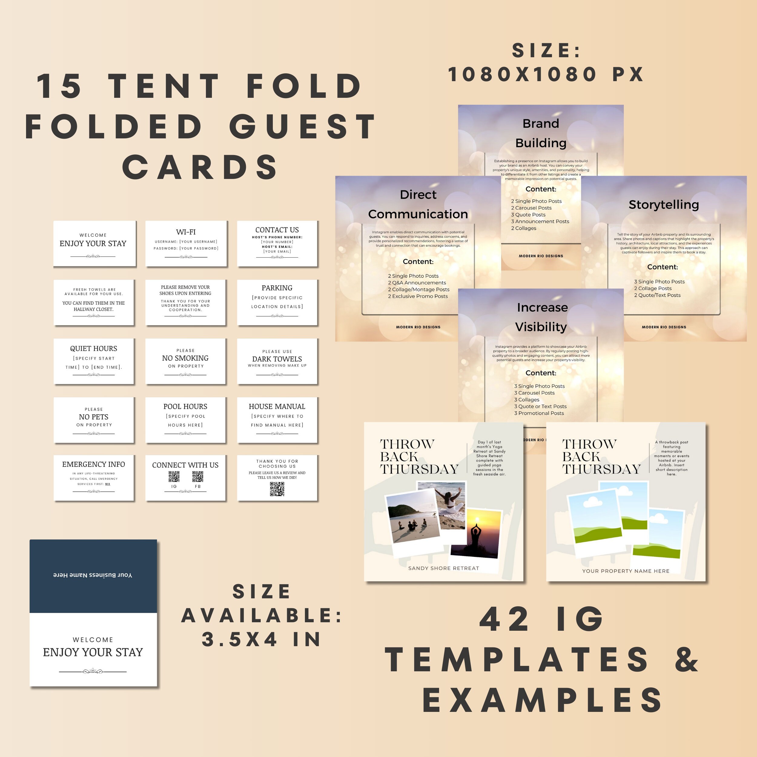Airbnb Host Bundle, Beach Theme Welcome Book, Rental Home Welcome ...