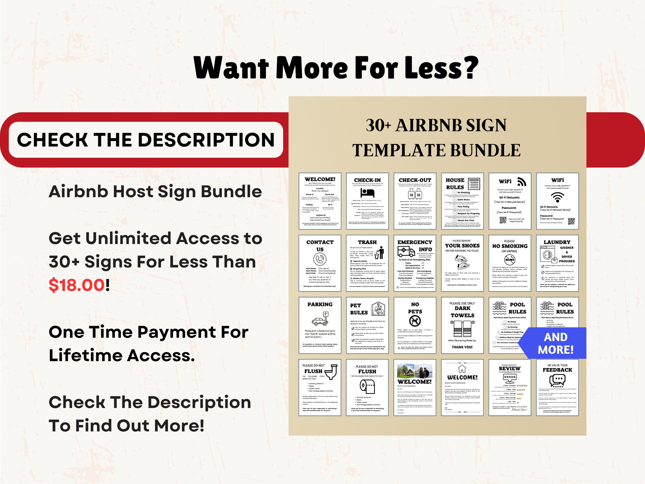 Airbnb Review Request Sign, Instant Download, Printable Sign, Short ...