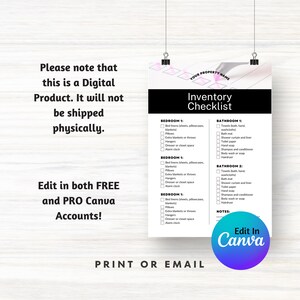 Airbnb Guest Turnover Checklist Bundle, Checklist Template, Editable ...