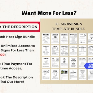 Trash Rules Sign, Airbnb Editable Sign, Trash Directions, Editable ...