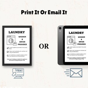 Laundry Room Sign, Airbnb Sign, VRBO Sign, Airbnb Laundry Rules Sign ...