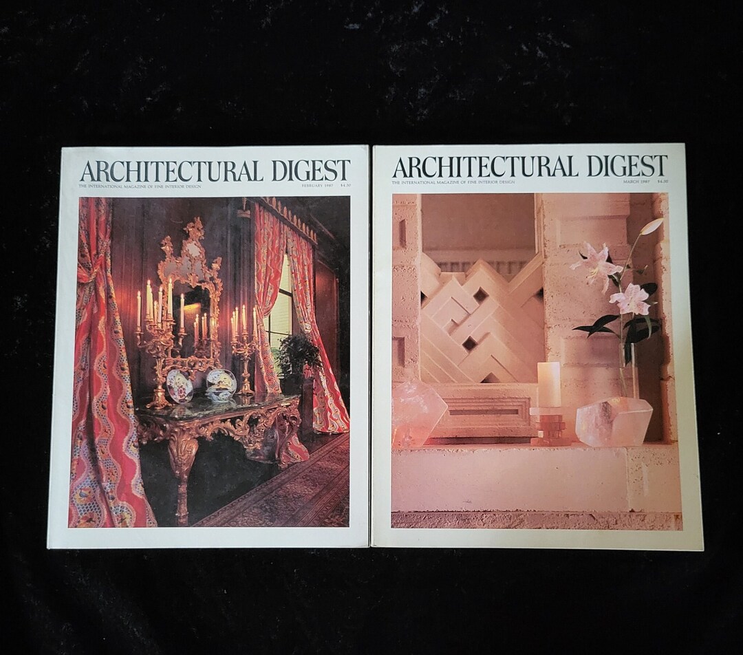 Set of Two Architectural Digest Magazines February and March 1987 - Etsy