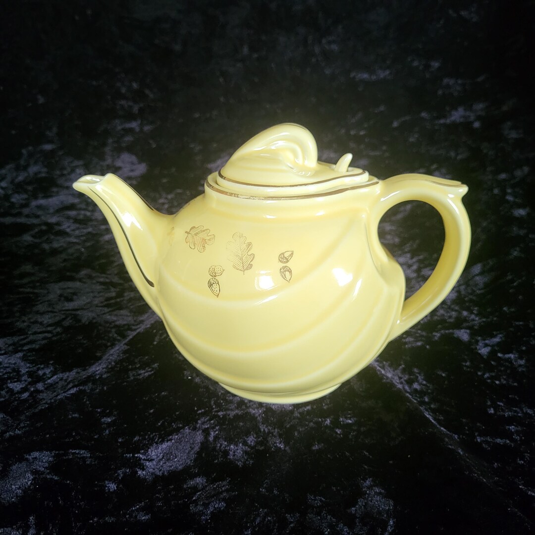 Vintage Hall Art Deco Yellow Teapot - Etsy