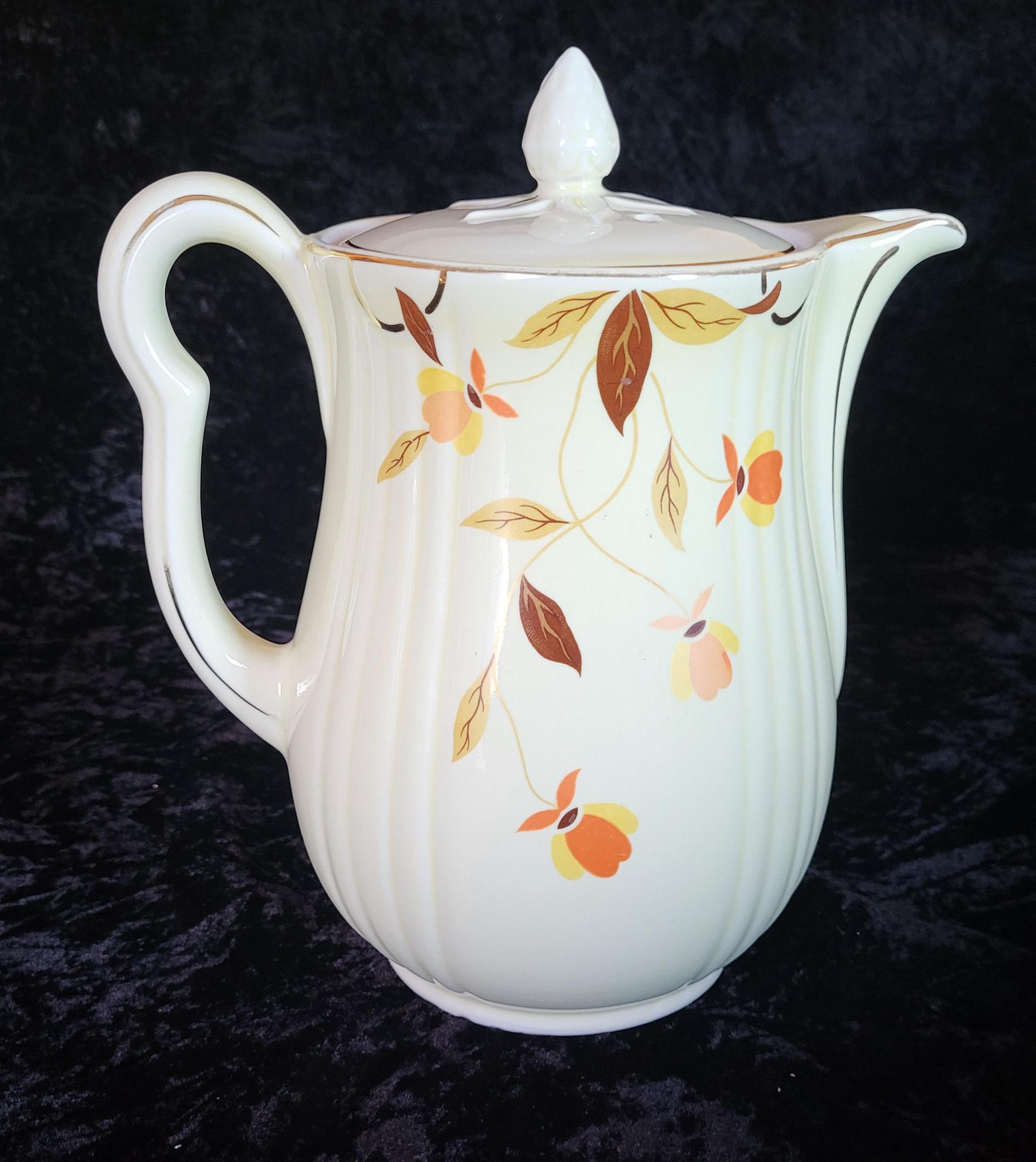 Hall Autumn Leaf 9 Cup Rayed Coffee Pot/teapot - Made in USA - Etsy