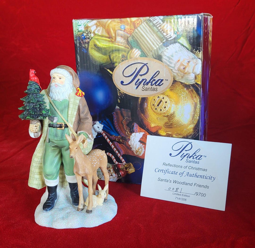 Pipka 6" Santa's Woodland Friends Reflections of Christmas Limited ...