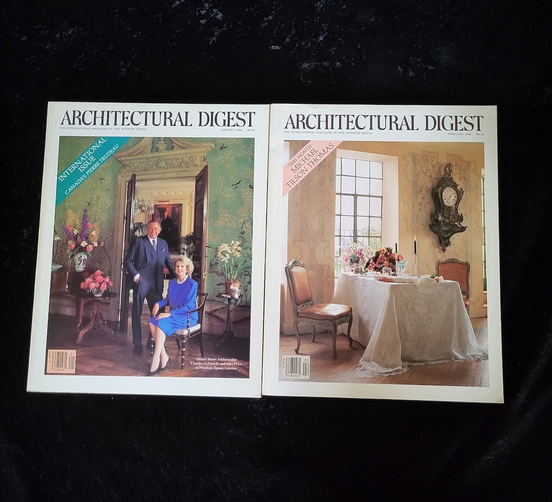 Set of Two Architectural Digest Magazines January and February 1986 - Etsy