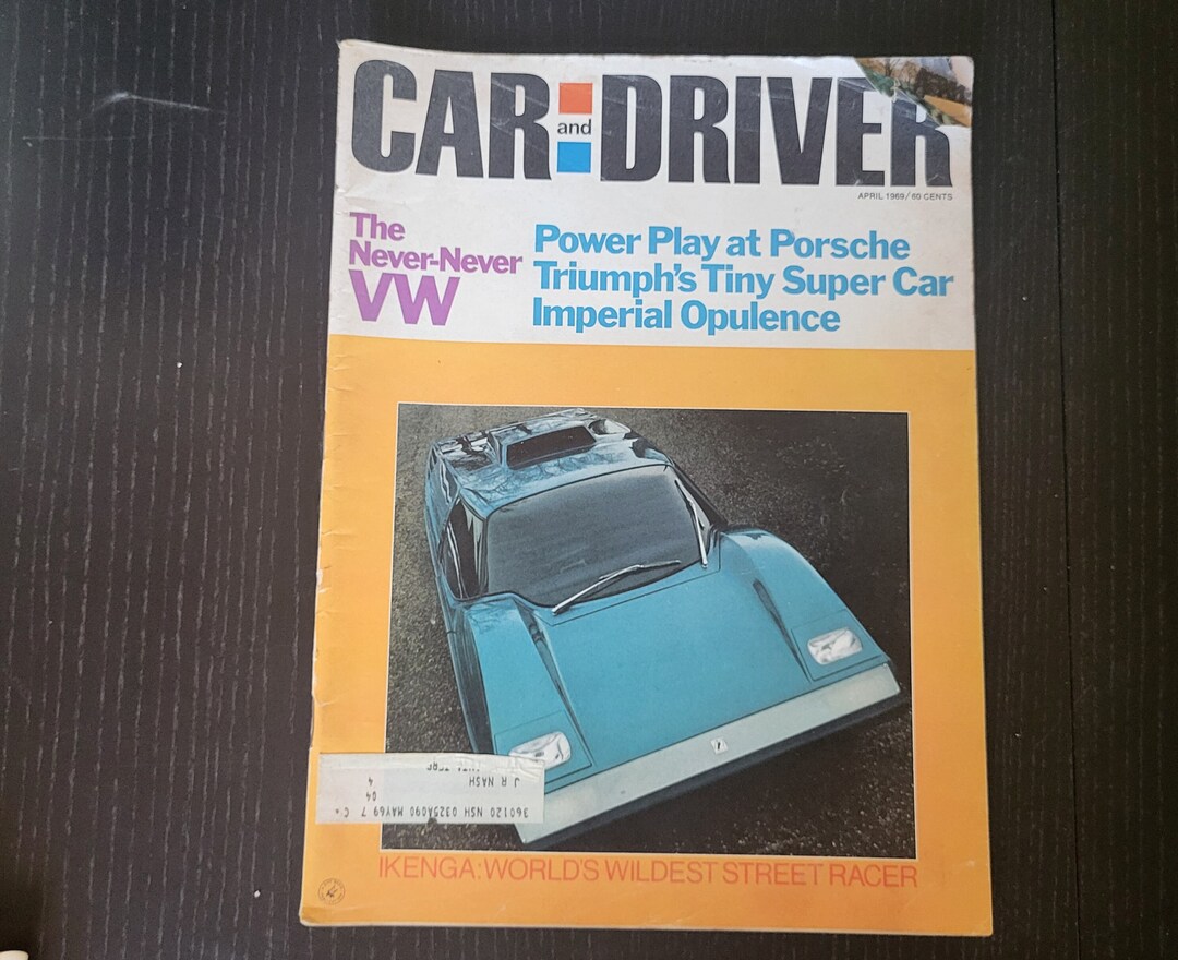 Vintage Car and Driver Magazine April 1969 - Etsy
