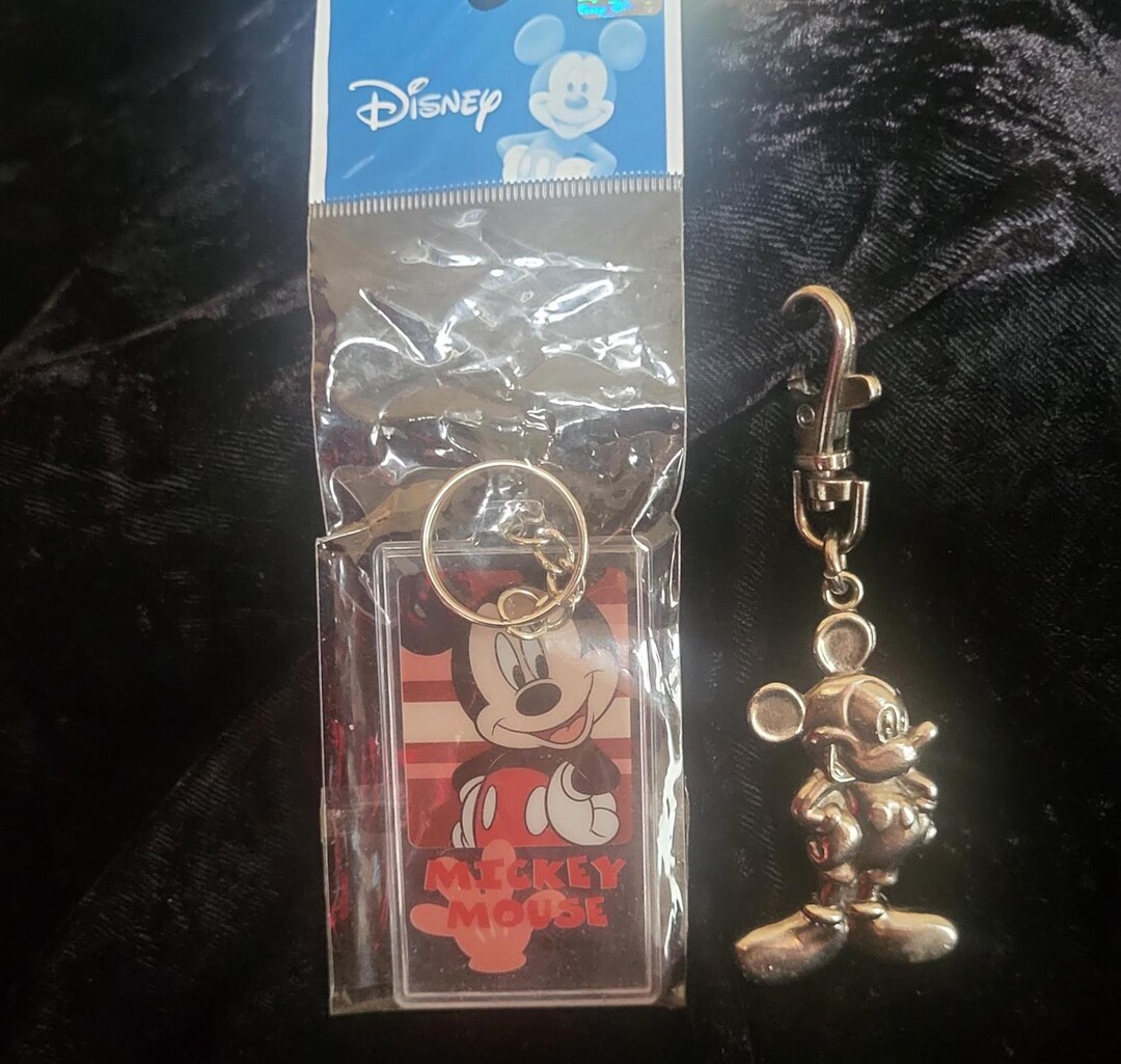 Vintage Set of Two Mickey Mouse Keychains - Etsy