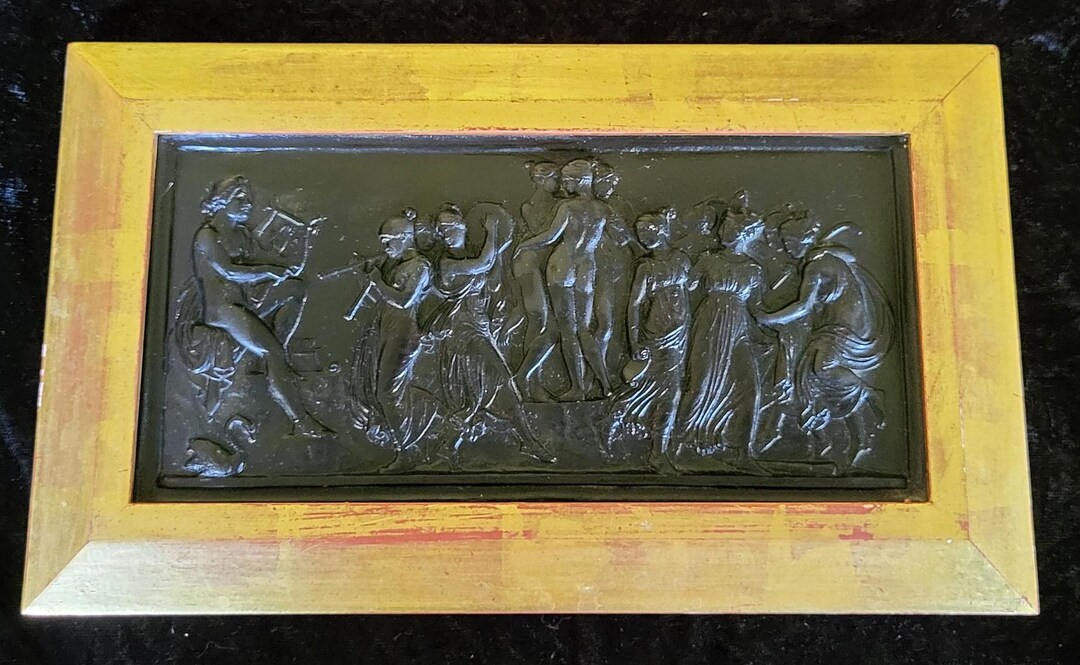 Vintage Black Greco Roman Bas-relief Framed - Etsy