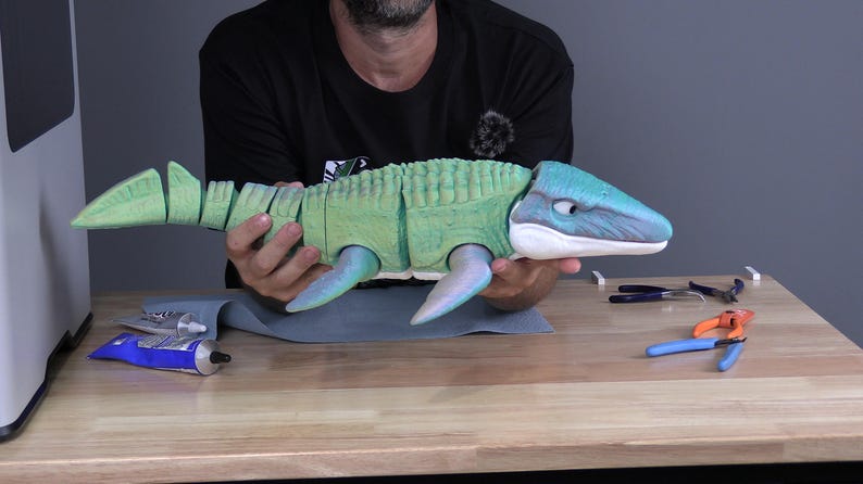 HUGE Articulated Mosasaur Dinosaur - Etsy