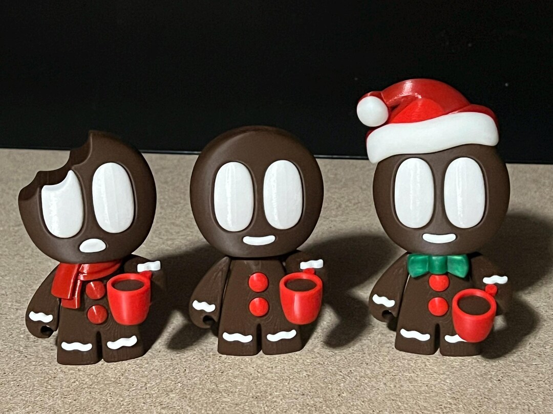 Gingerbread Man With Cup of Hot Chocolate - Multiple Styles - Etsy