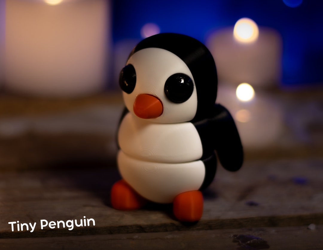 Mini Wiggly Fidget Baby Penguin Great For: Geocache Swag Egg Surprise ...
