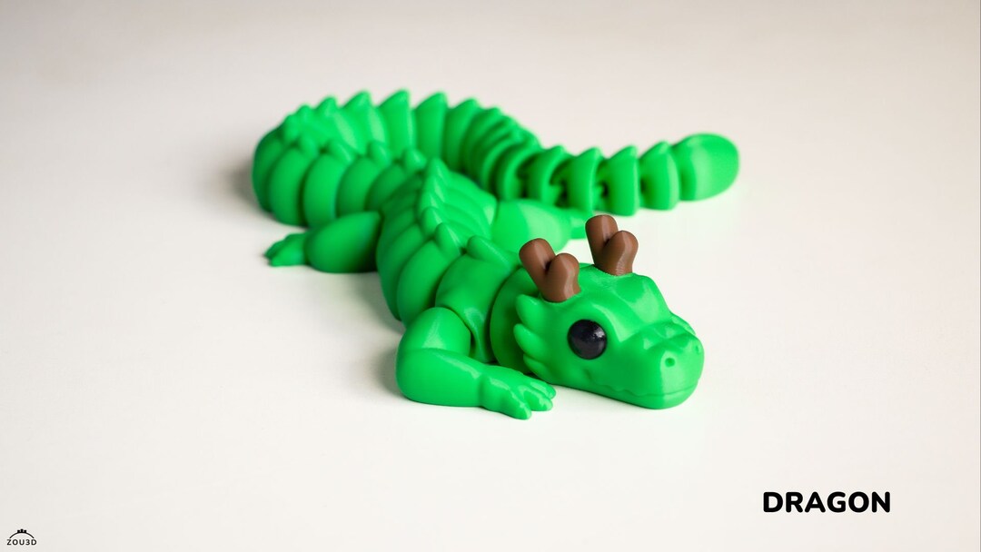 Wiggly Articulated Baby Dragon – Collectible Geocache Swag - Etsy