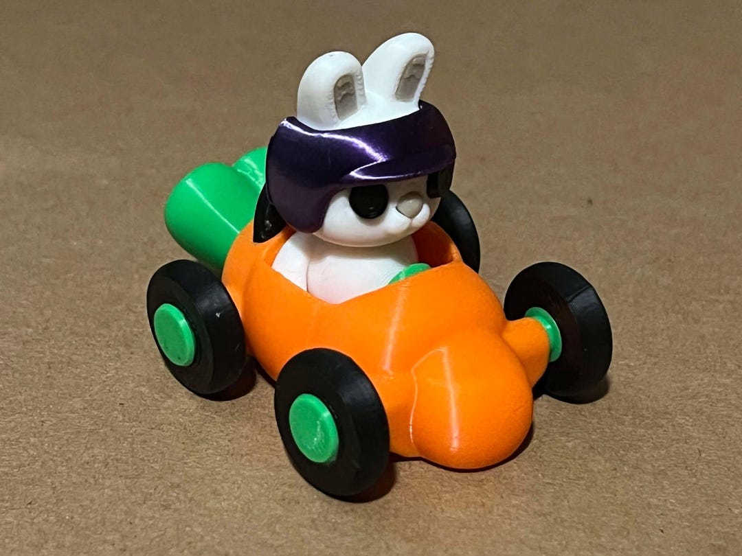 Wiggly Easter Bunny in Carrot Kart - With Removeable Bunny! - Etsy