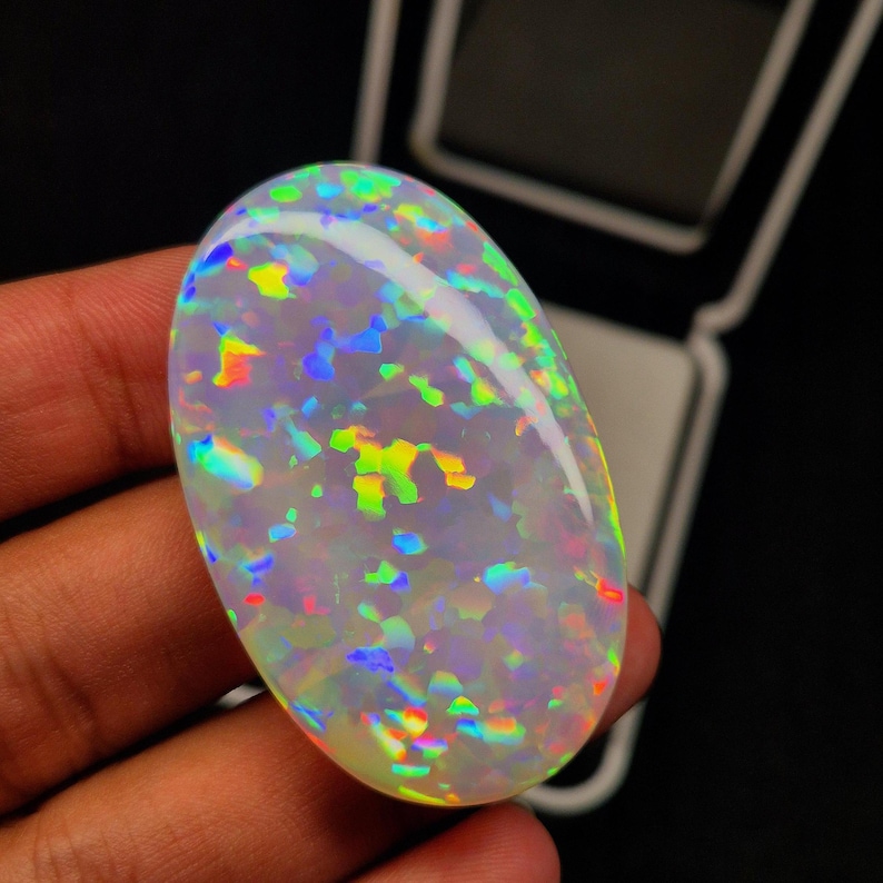 110 Carat Honeycomb Opal Gemstone: Oval Milky Untreated Opal - Etsy